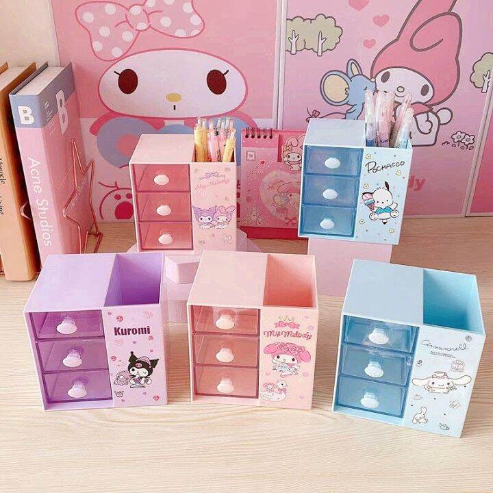 Kawaii Sanrioed Anime My Melody Cinnamoroll Kuromi Kitty Purin Dog ...