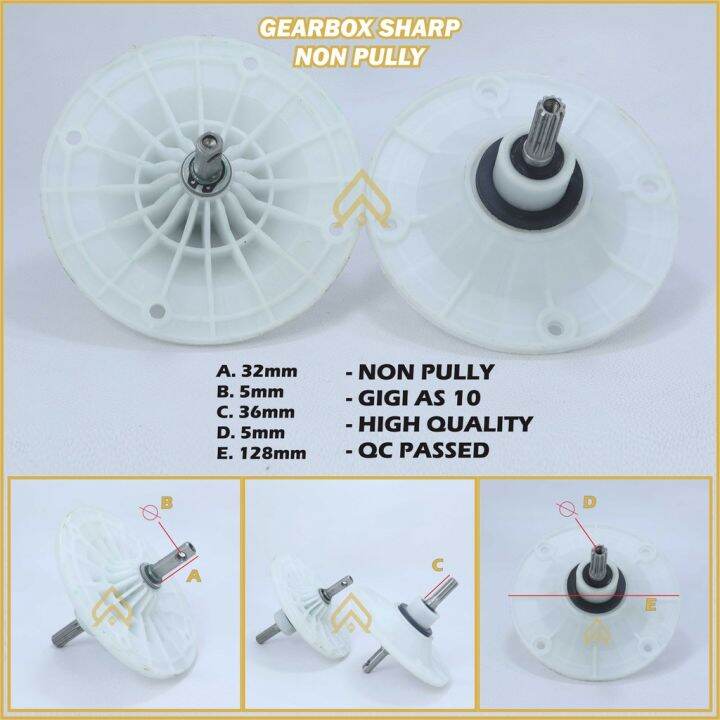 GEARBOX MESIN CUCI SHARP NON PULLY GIGI 10 GERBOX GIRBOX ASWIN | Lazada ...