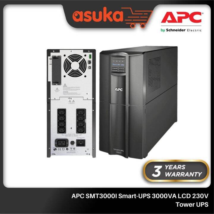 APC SMT3000I / SMT3000RMI2U Smart-UPS 3000VA LCD 230V Tower UPS | Lazada