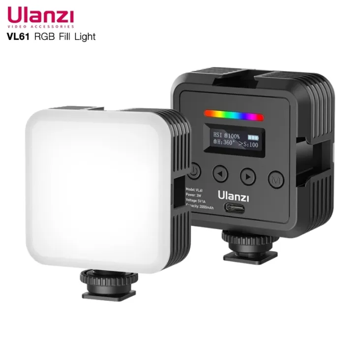 ULANZI VL61 Full RGB Fill Light ไฟติดหัวกล้อง โหมด RGB แบตในตัว 2000mAh ...