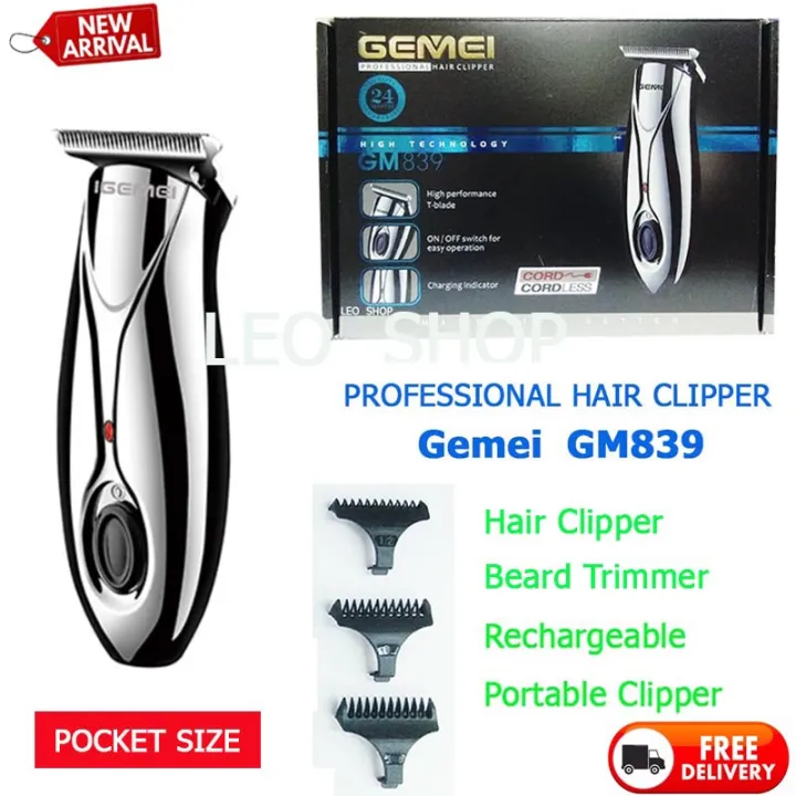 Gemei รุ่น GM839 PROFESSIONAL HAIR CLIPPER บัตตาเลี่ยนตัดแต่งทรงผมเด็กและผู้ใหญ่ รุ่นไร้สาย ...