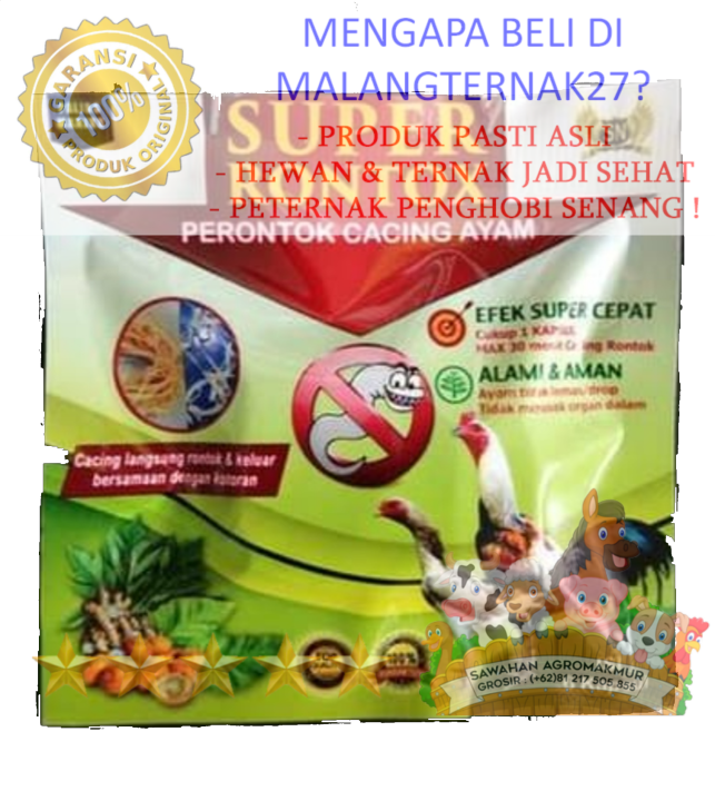 SUPER RONTOK Obat Cacing Ayam Obat Cacing untuk Ayam | Lazada Indonesia