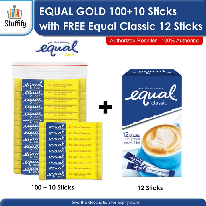 [Bundle Promo] EQUAL Gold 100 + 10 Free Sticks Zero Calorie with FREE ...