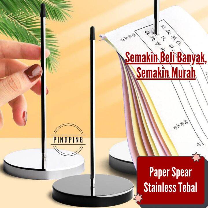 Tusukan Bill Nota Bon Memo Stainless Tusukan Kertas Bon Paper Spear ...