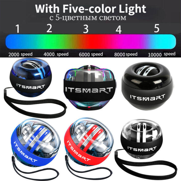 Led Gyroscopic Powerball Autostart Range Gyro Power Wrist Ball with ...