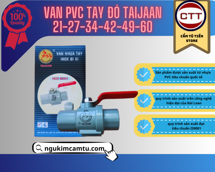 VAN PVC TAY INOX-CẦU NHỰA 21-27-34-42-49-60 | Lazada.vn