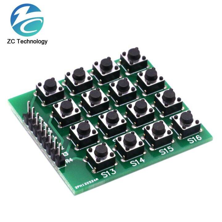 8pin 4x4 44 Matrix 16 Keys Button Keypad Keyboard Breadboard Module Mcu For Arduino Diy Kit 
