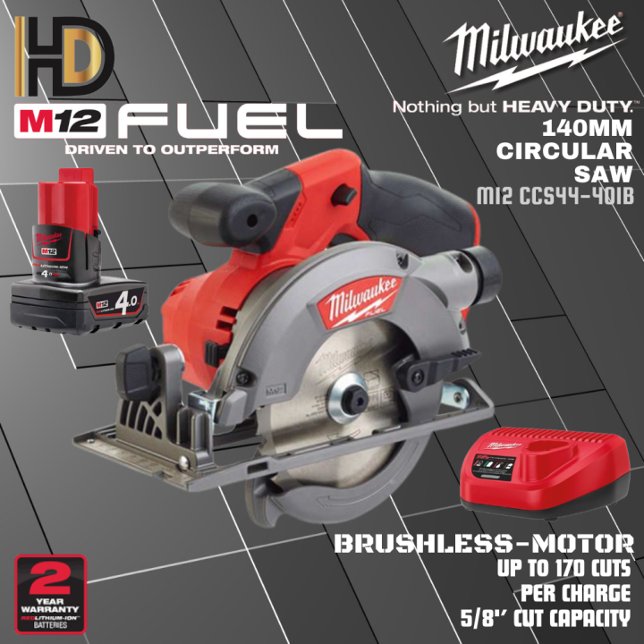 Milwaukee M12 CCS44 Compact 140MM Circular Saw / Brushless Motor / High ...