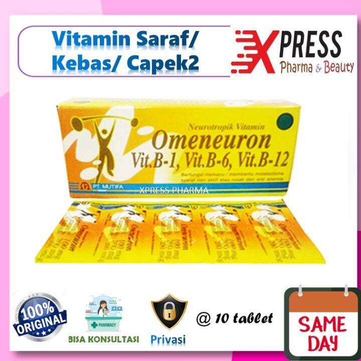 ⚡XPRESS⚡ Omeneuron STRIP obat Vitamin B komplek Complex Kompleks ...