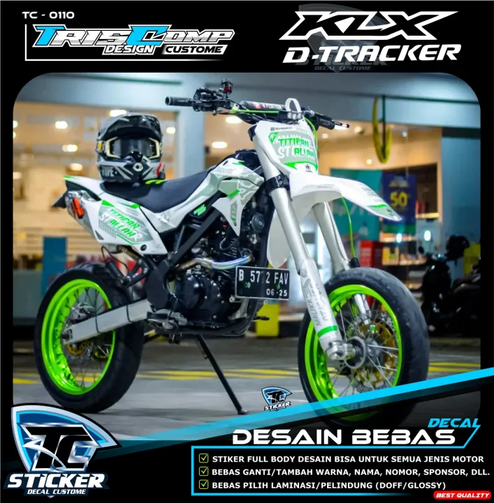 Decal Kombinasi Sticker Motor KLX / Dtracker Fullbody Kombinasi Hijau ...