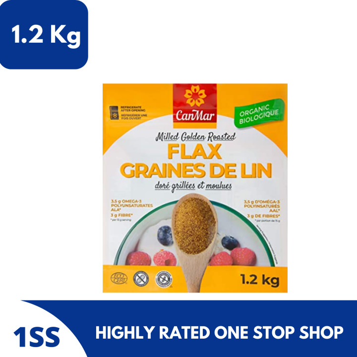 CanMar Organic Milled Golden Roasted Flax Graines De Lin, 1.2Kg | Lazada PH