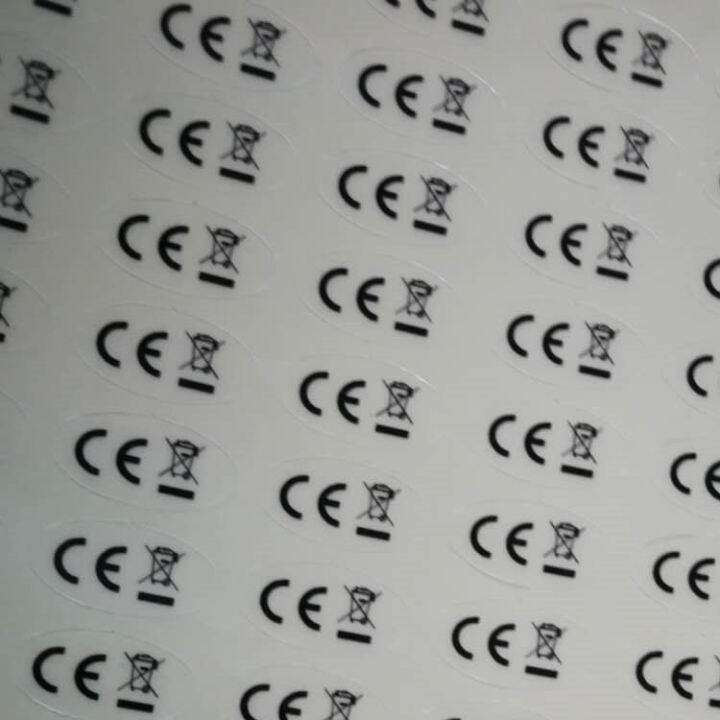 Spot standard CE trash WEEE recycling logo transparent self-adhesive ...