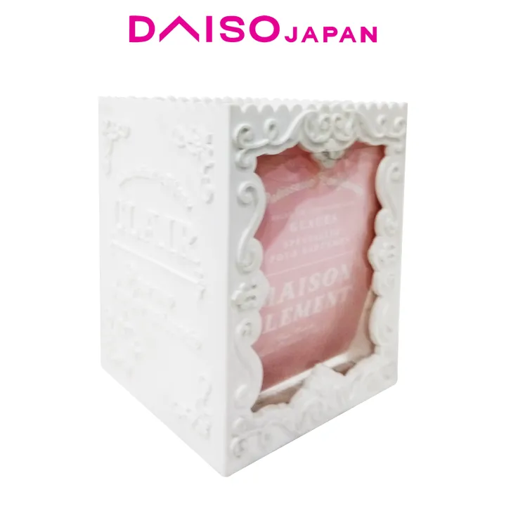 Daiso White Pen Stand with Photo Frame | Lazada PH