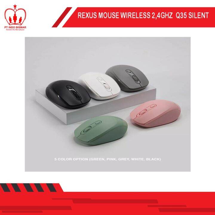 Rexus Mouse Wireless 2,4Ghz Q35 Silent | Lazada Indonesia
