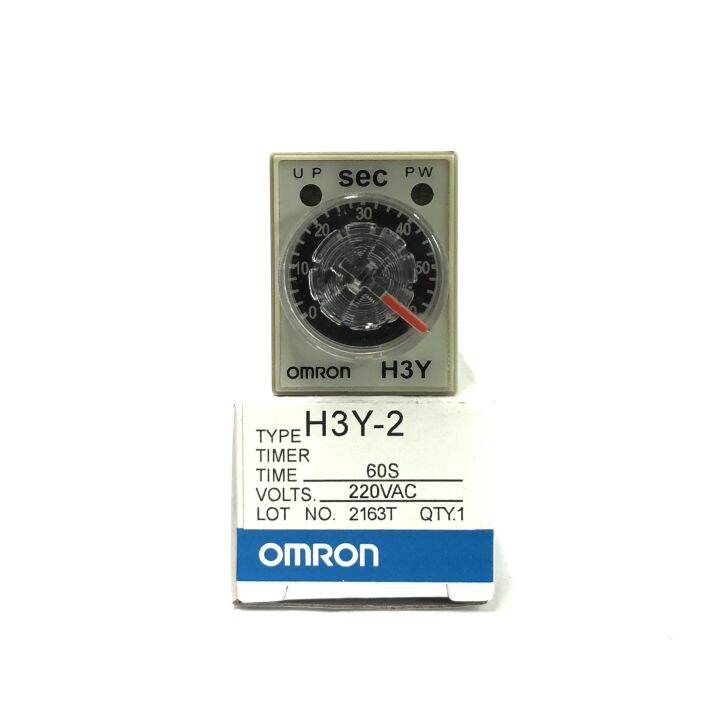 Timer Omron H3Y-2 Coil (220V) 0-60Sec+Socket | Lazada.co.th