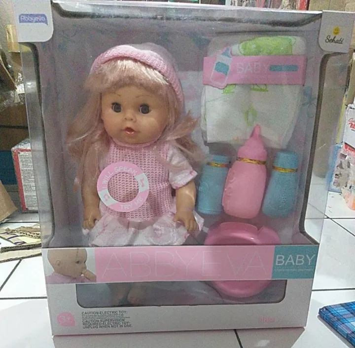 Mainan Boneka Pipis Besar Plus Dot Pampers Bisa Nangis Papa Mama ...
