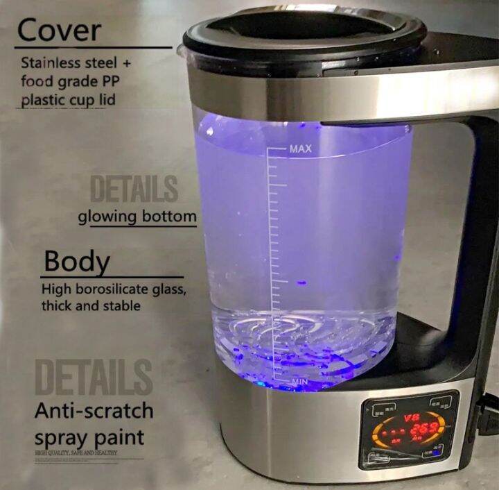 2L Rich Hydrogen Bottle Alkaline Ionizer Machine Water Filter Drink ...