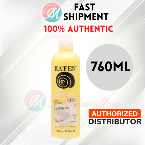Ready Stock - Kafen Snail Restore Hair Shampoo 760ml Damaged Split Ends ...