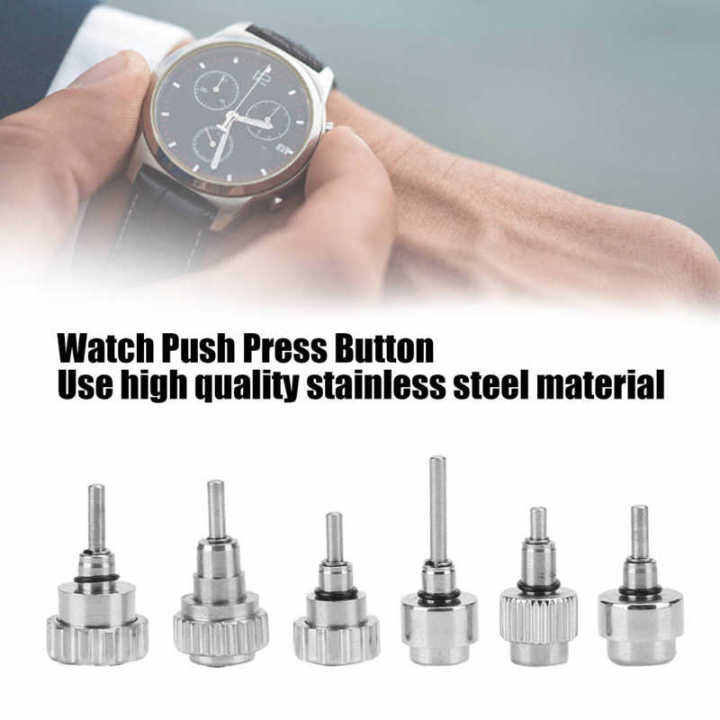 24Pcs/Box 12 Types Stainless Steel Watch Case Push Press Button Watch ...