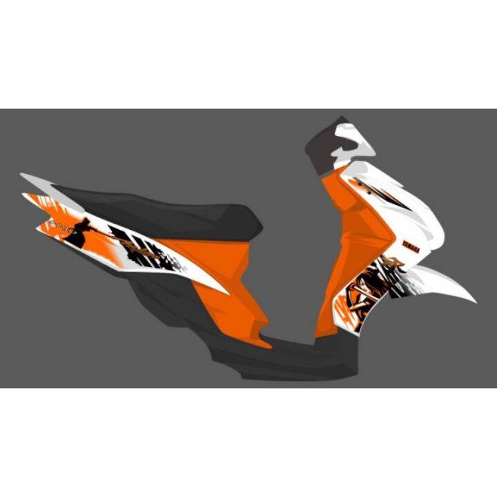 STRIPING STICKER MIO SOUL MX SAMURAI X EDITION TRANSPARAN ORANGE ...