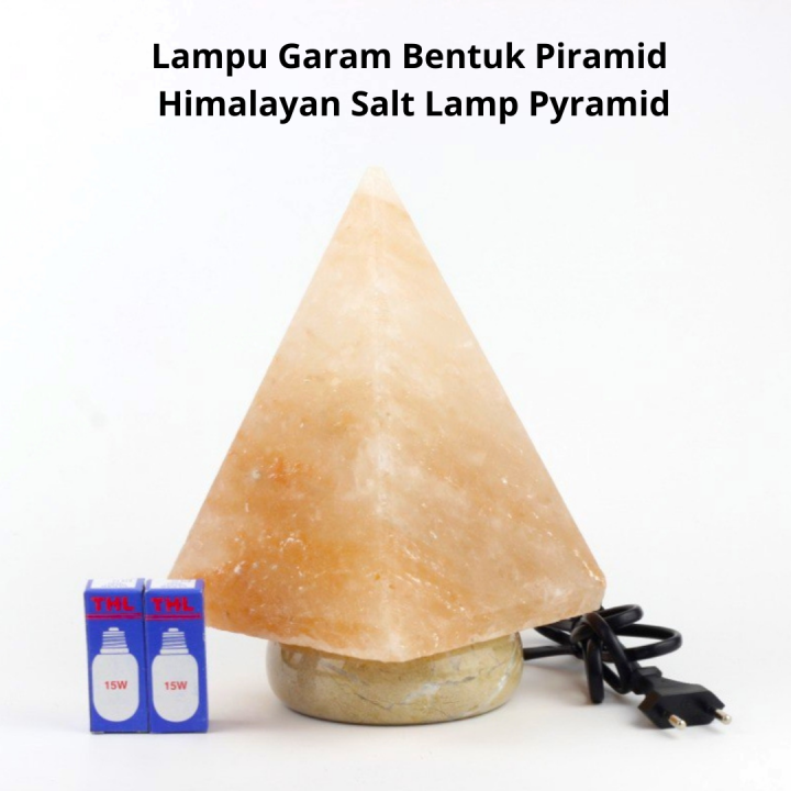 Lampu Garam Bukit Bentuk Piramid Himalayan Salt Crystal Lamp Pyramid ...