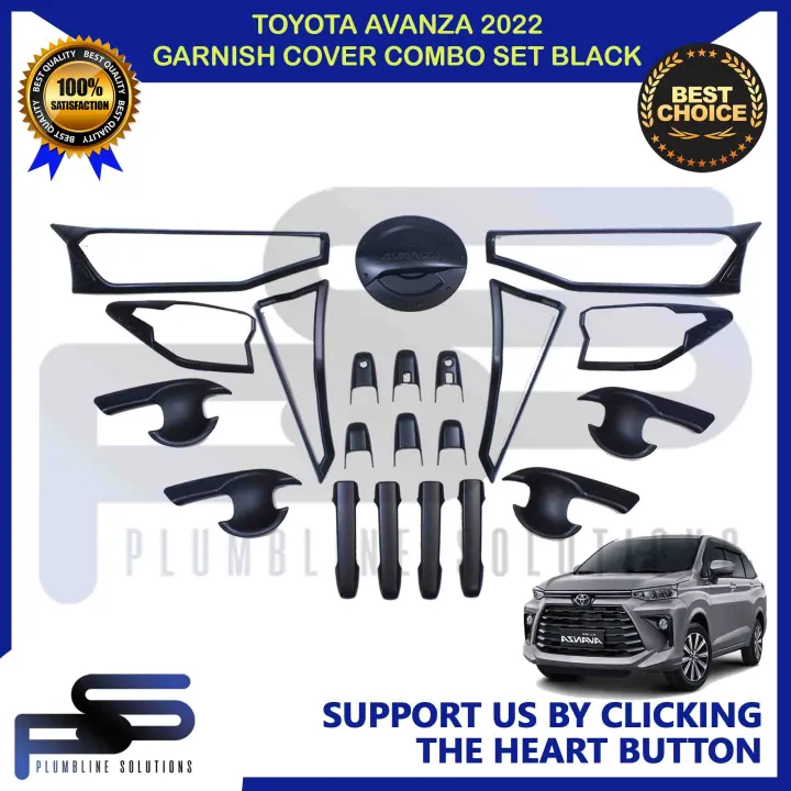 Toyota Avanza 2022 Model Black Garnish Cover / Garnish Set | Lazada PH