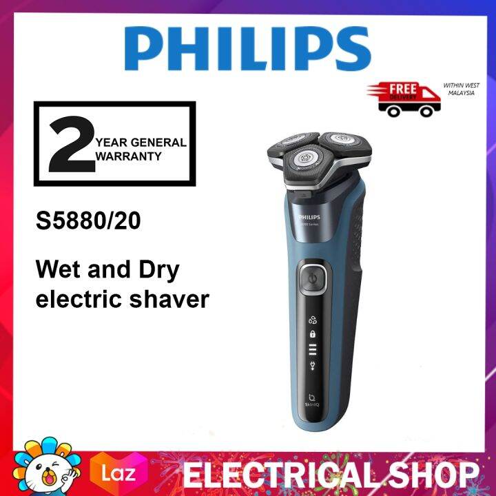 {FREE SHIPPING} Philips Shaver Series 5000 Wet & Dry S5880/20 electric ...