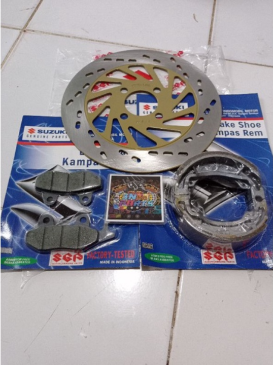 PIRINGAN DEPAN+KAMPAS REM BELAKANG+DISPAD DEPAN SUZUKI SMASH TITAN ...