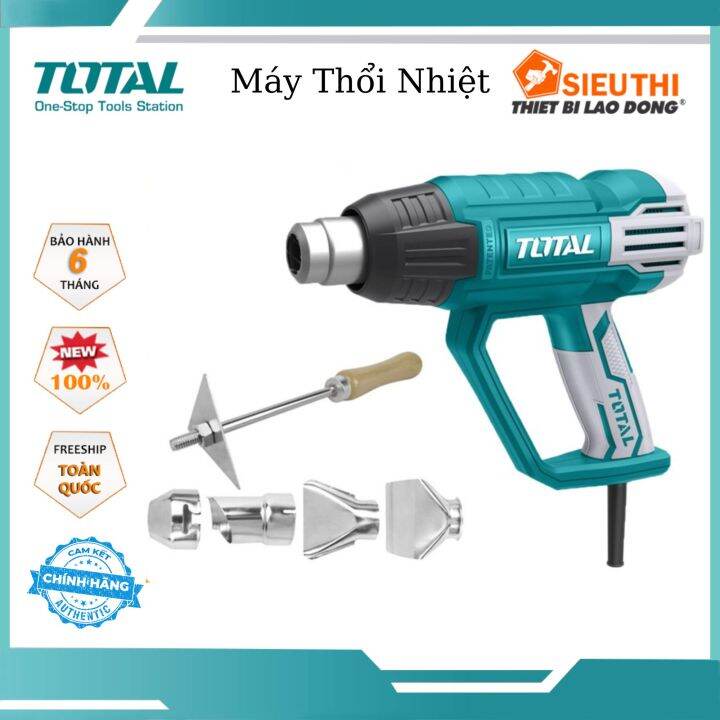 Máy khò TOTAL TB2006 Máy thổi nhiệt 2000 W Nhiệt độ 350-550°C, dùng uốn ...