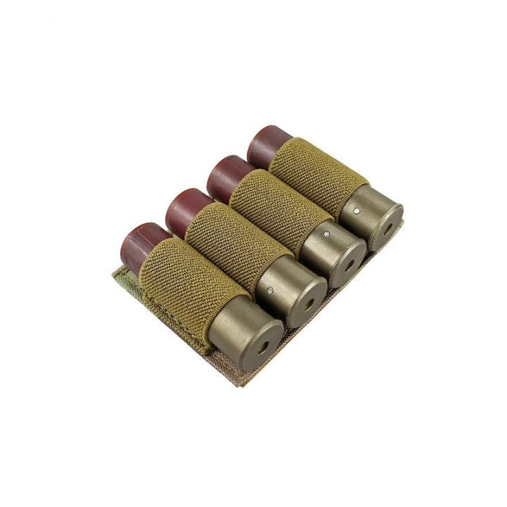 4 Round Hunting MOLLE Stock Shell Holder Ammo Pouch Hunting Stick Shell ...
