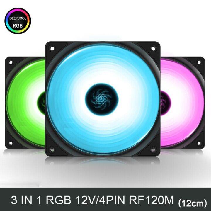 DEEPCOOL 5 In 1 3 In 1 RF120M 120Mm 12V/4PIN RGB Fan Quiet Computer ...