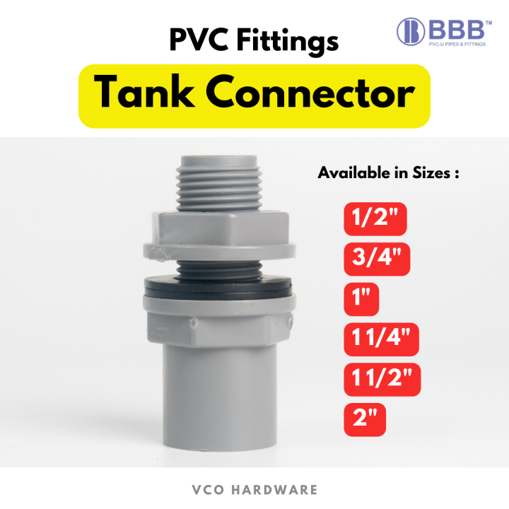 Bina PVC Pipe Fittings Tank Connector / Pipe Connector /Adaptor ...