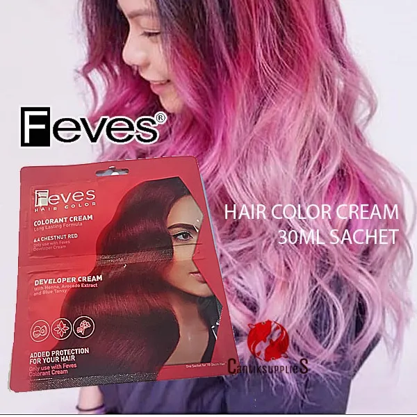 Feves Hair Color (Semir rambut) kemasan Sachet 30ml | Lazada Indonesia