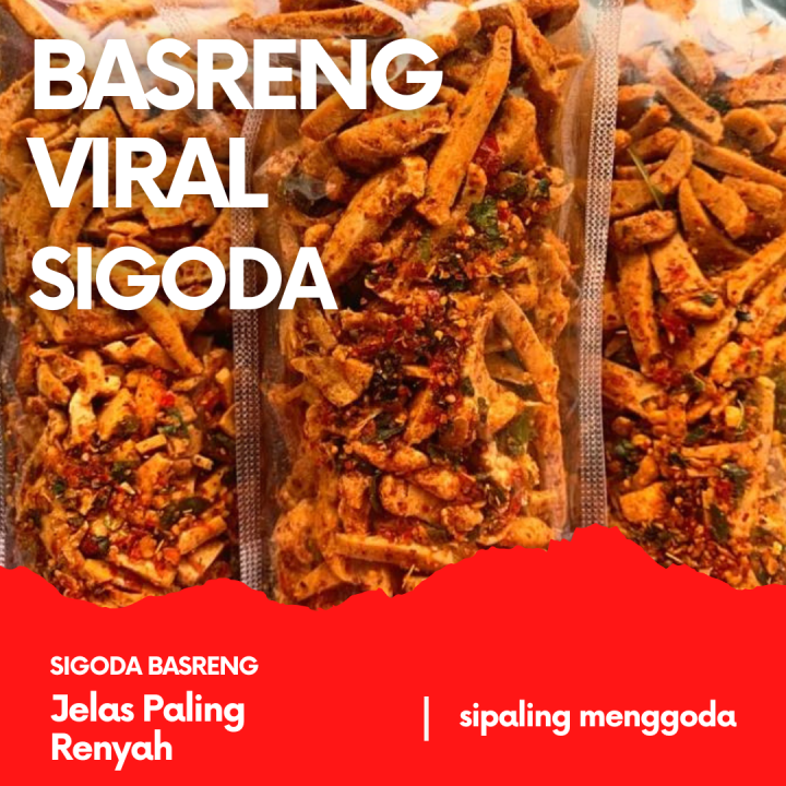 Basreng 200 gr rasa original, pedas, extra pedas dengan extra daun ...