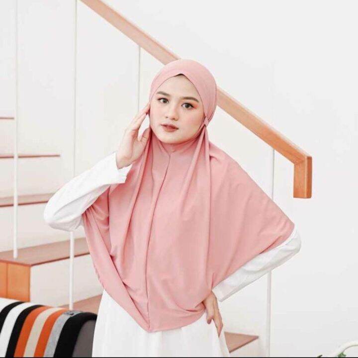 BERGO JERSEY TALI PREMIUM/ HIJAB INSTAN JERSEY UKURAN L | Lazada Indonesia