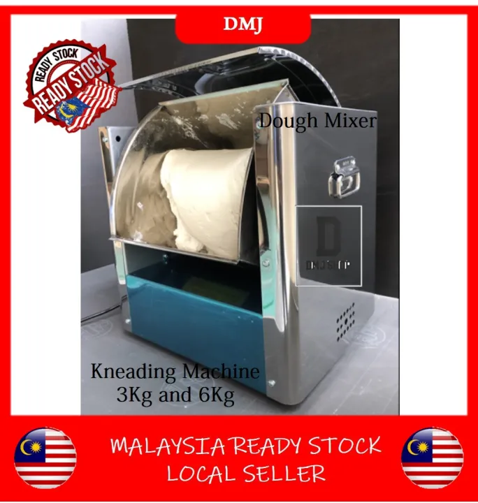 Desktop Horizontal Mixer 3/6Kg Kneading Dough Mixer Machine Mesin Uli ...