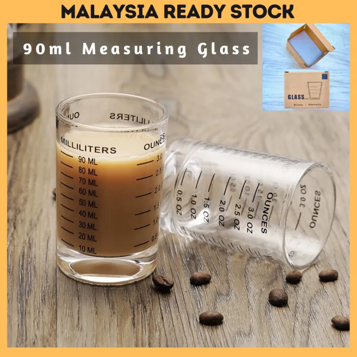 Espresso Measuring Glass 90ml Measuring Cup Ounce Cup Coffee Measuring ...