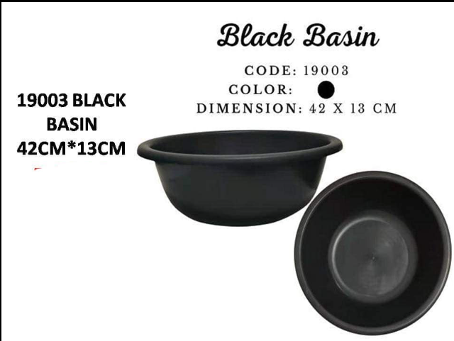 19003 black and colored basin/ palanggana/ batsya/ labahan ng damit ...