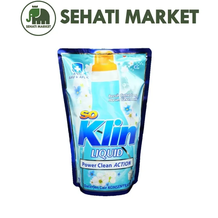 SO KLIN REFILL LIQUID DETERGENT KEMASAN BIRU 750ml SOKLIN | Lazada ...