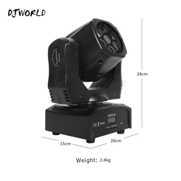 LED Light 6X15W Moving Head Lights Laser DJ Wash Beam RGBW Nightclub ...