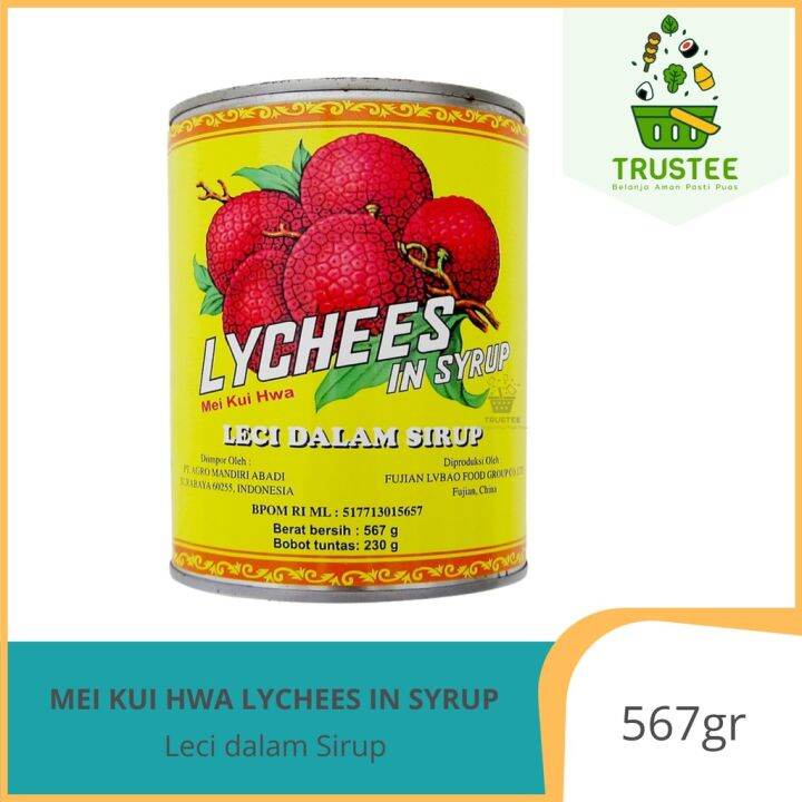 Mei Kui Hwa Leci dalam sirup / Lychee / Lychees in syrup kaleng 567gr ...
