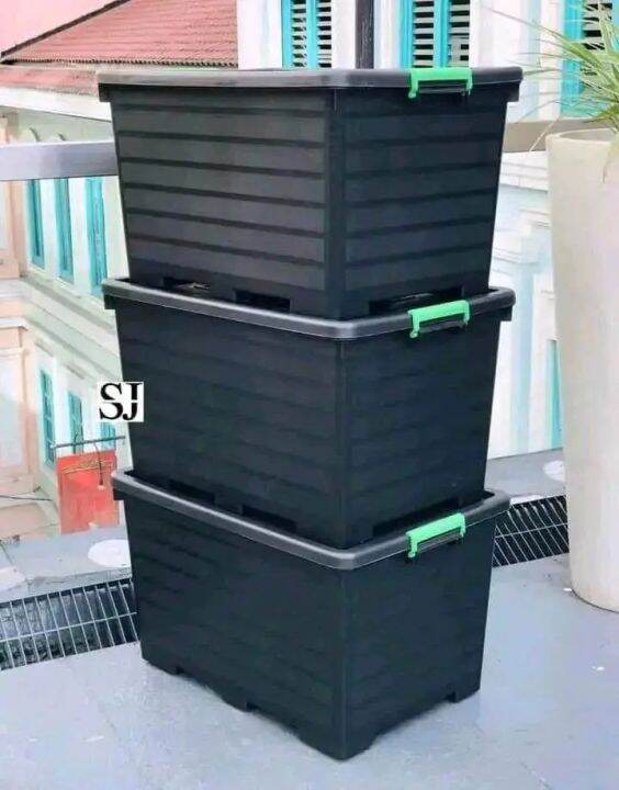 65L 90L 168L MULTIPURPOSE STORAGE BOX RUBBERIZED HARD PLASTIC | Lazada PH