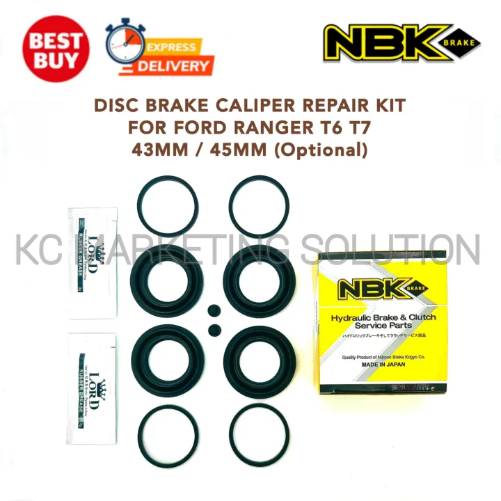 Front Disc Brake Caliper Repair Kit Set (Half) Ford Ranger T6 T7 [43mm ...