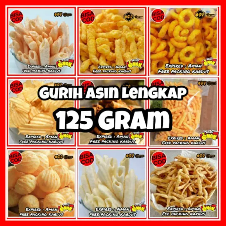 Snack kiloan Makanan ringan 125 Gram Cemilan camilan jajanan jadul ...