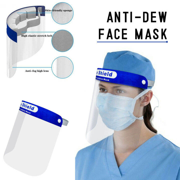 Face shield masker mika medis transparan pelindung safety mask FACE ...