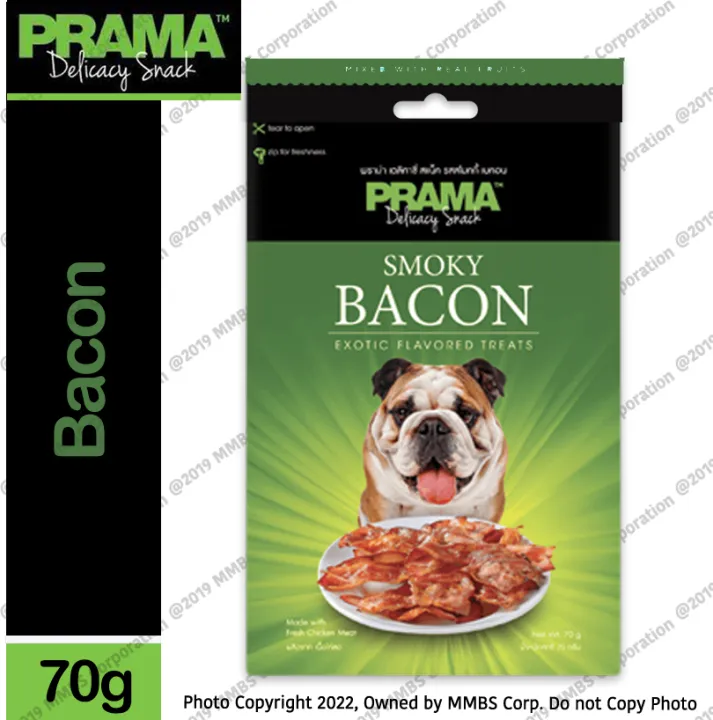 Prama Bacon Delicacy Snack Made with Fresh Chicken Meat for Puppies and ...