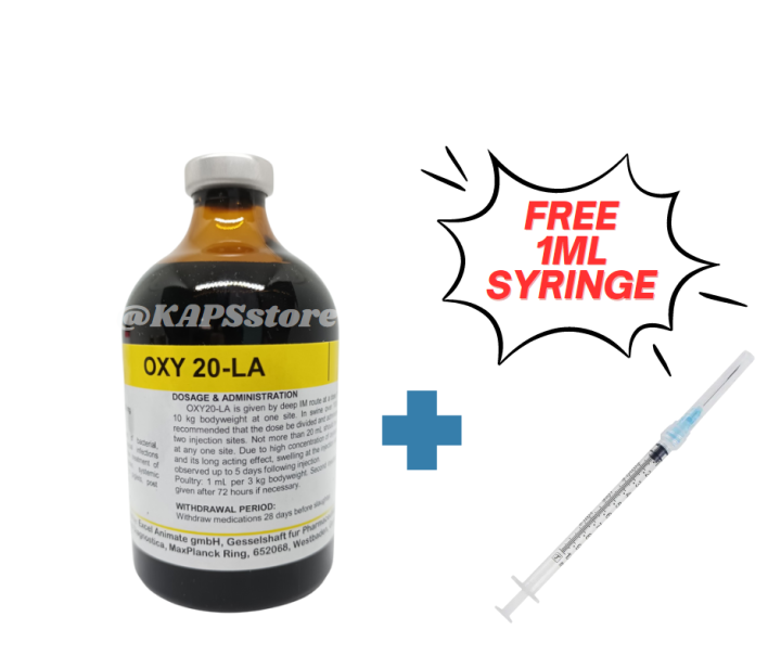 OXY 20-LA | INJECTION | FOR ANIMALS | 100ml plus 1ml syringe | Lazada PH