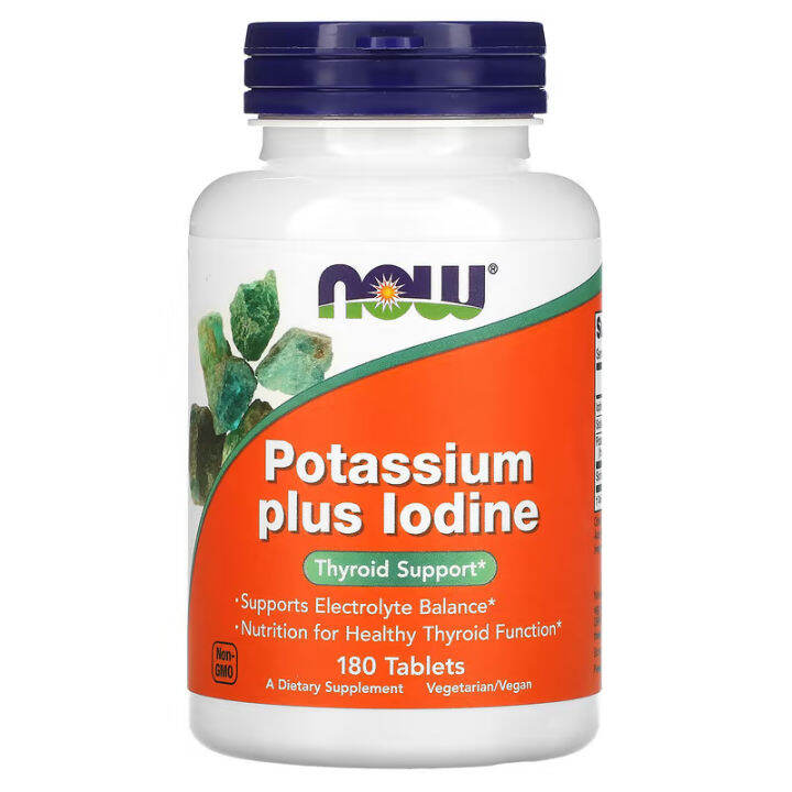 NOW Foods Potassium Plus Iodine 180 Tablets | Lazada.co.th