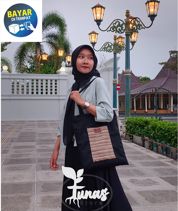 Tunas Tote Bag Polos Tote Bag Polos Saku Goni Tas Wanita / Tas Pria Tote Bag Saku Goni Polos ...