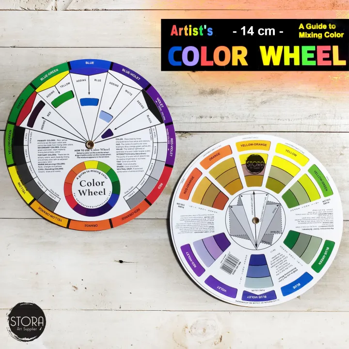 Color Wheel Circle 14cm / Panduan Mixing Cakra Warna Pocket Color Guide ...